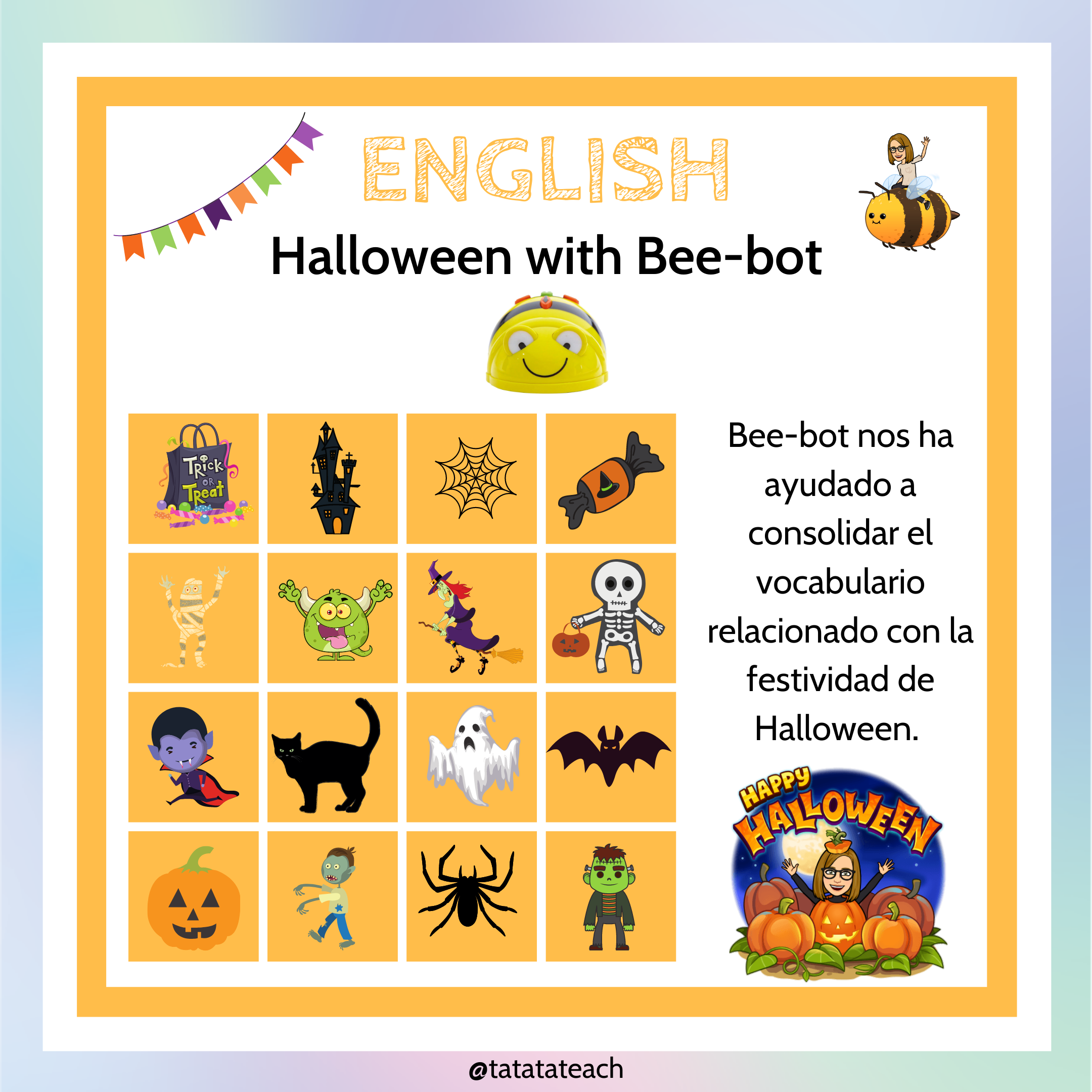Halloween with Bee-bot (escenario de Halloween descargable gratuitamente)