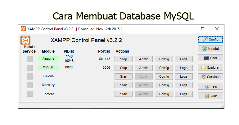 Membuat Database MySQL