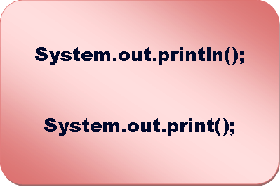 Java4Teachus: System.out.println( ) & System.out.print() in Java