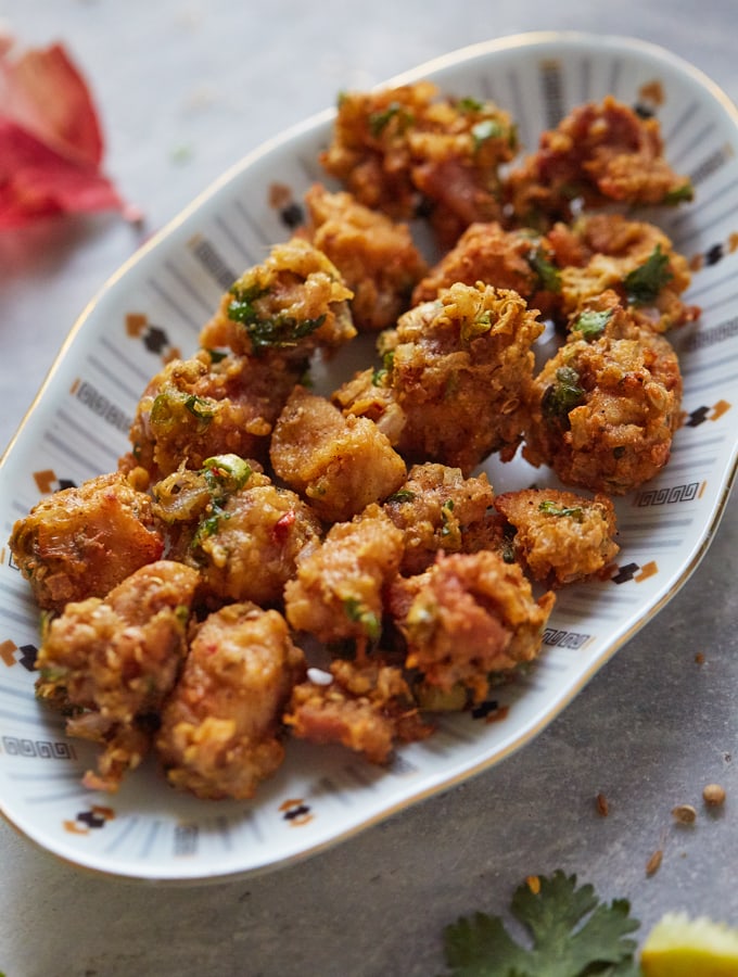 Pakora Comida hindú receta sencilla