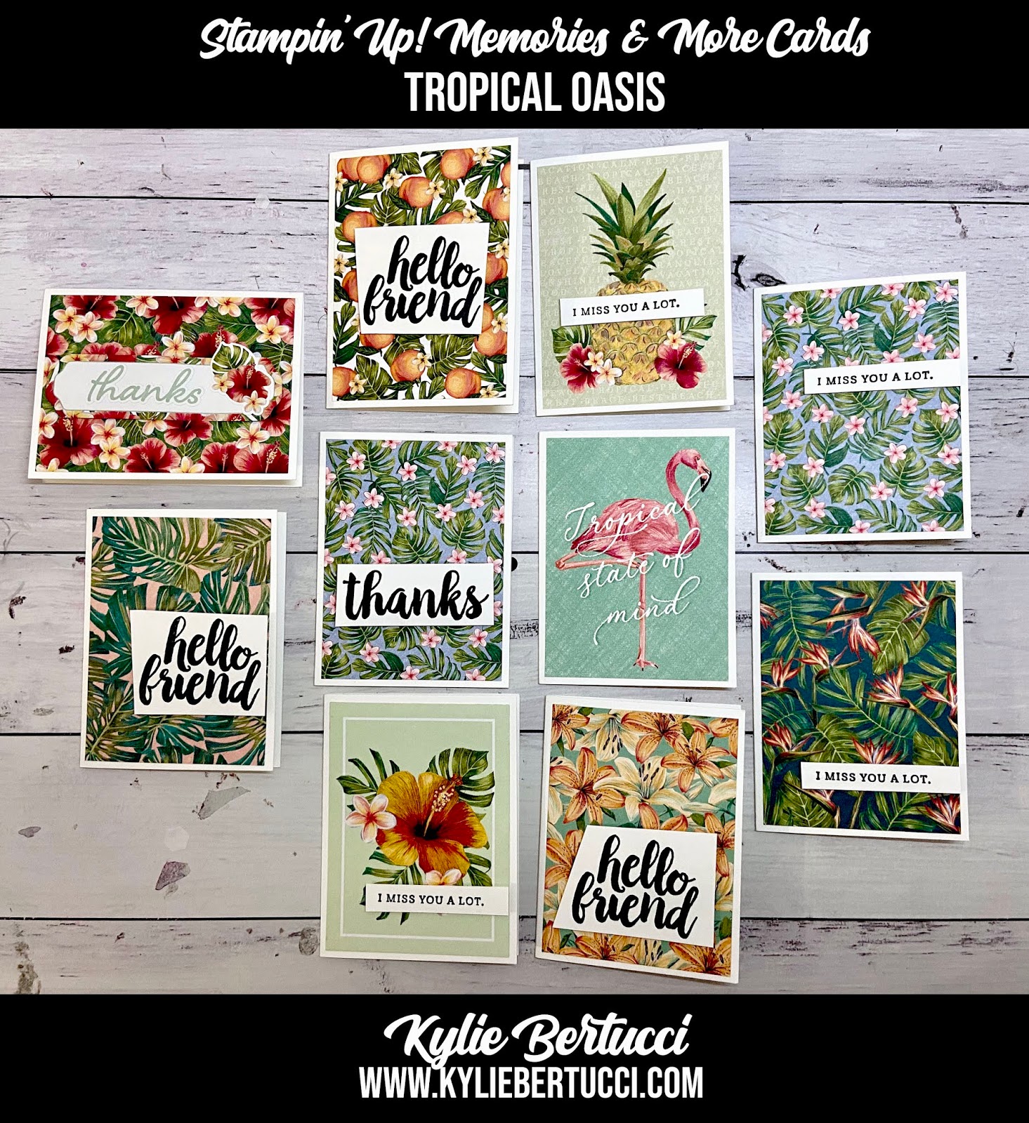 Tropical Oasis Memories & More Cards - Kylie Bertucci