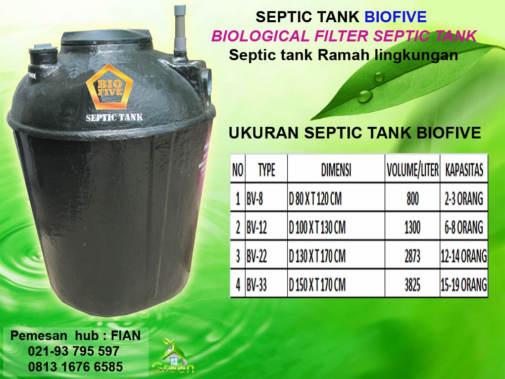 Septic tank bio-Septictank-Toilet potable-Tangki air: PRODUK & UKURAN ...