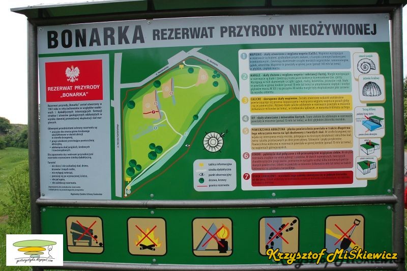 geoturystyka: Rezerwat przyrody Bonarka - tablica geoturystyczna