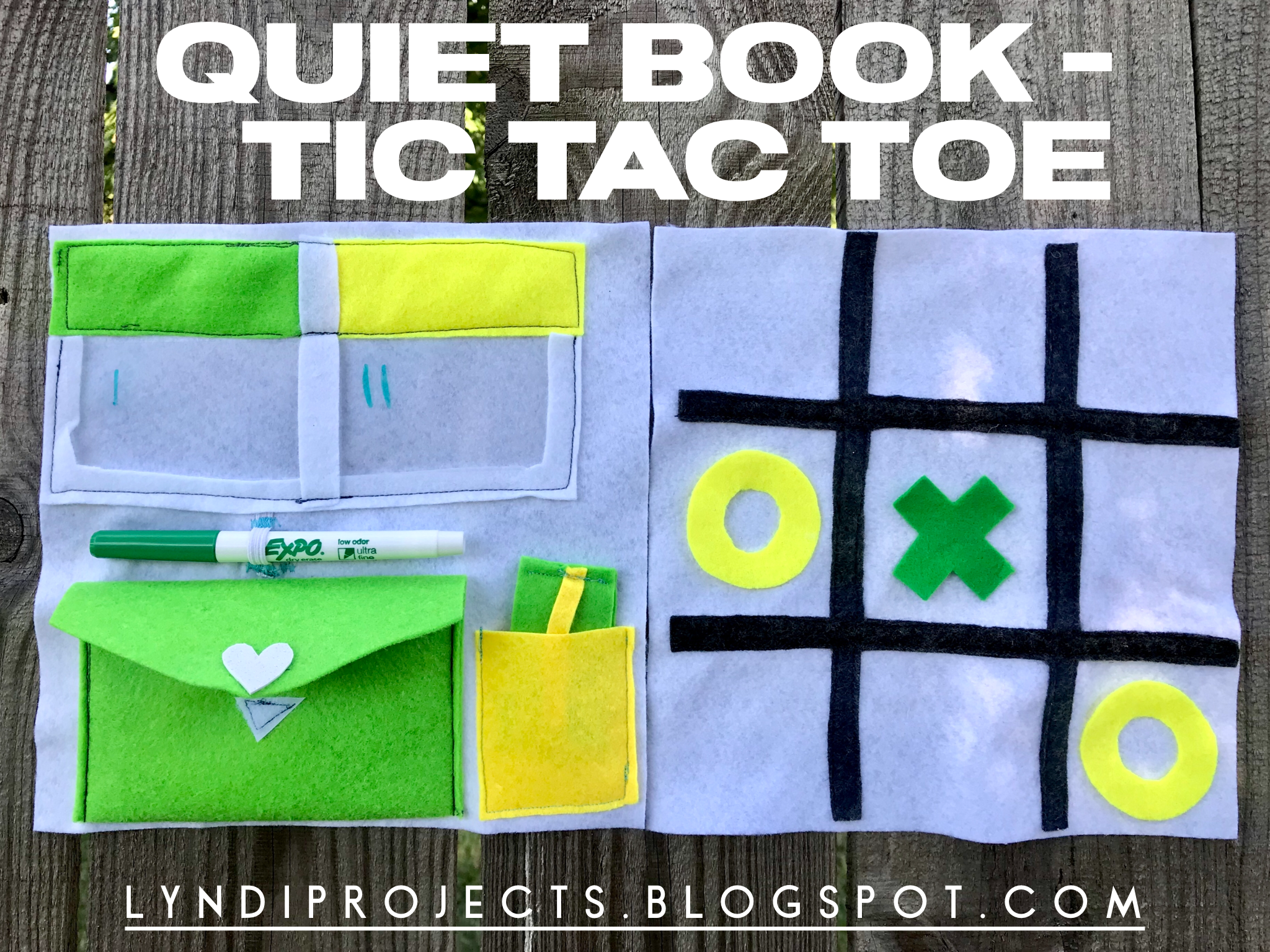 Lyndi's Projects: Quiet Book - Tic Tac Toe Page