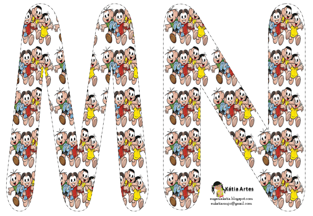 Alfabeto de Mónica y sus amigos o Mónica y su pandilla. - Oh my Alfabetos!