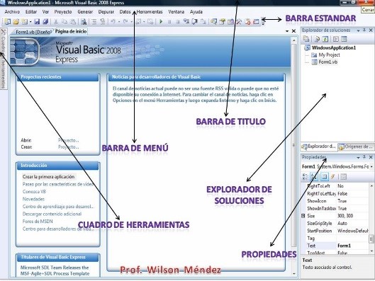 Portafolio Programación IV: Partes de Visual Basic (Visual Studio)