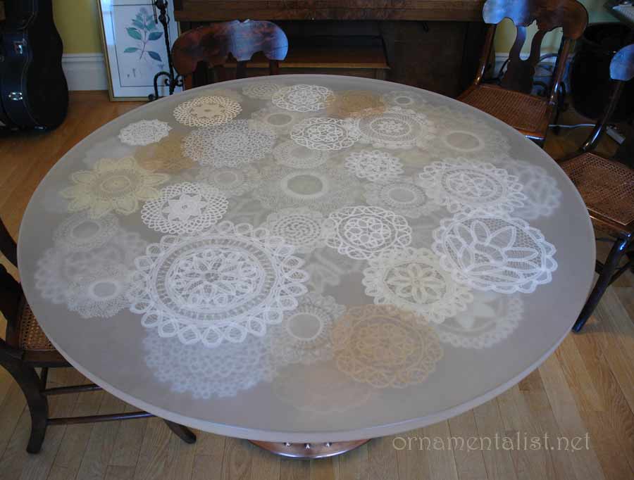 The Ornamentalist: Lace Doily Table