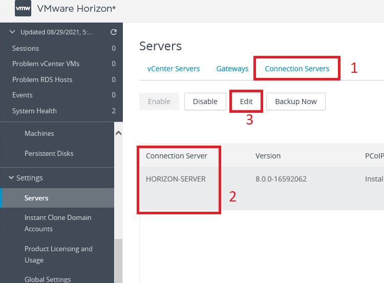 Knowledge Area: VMware Horizon Disable Blast Secure Gateway