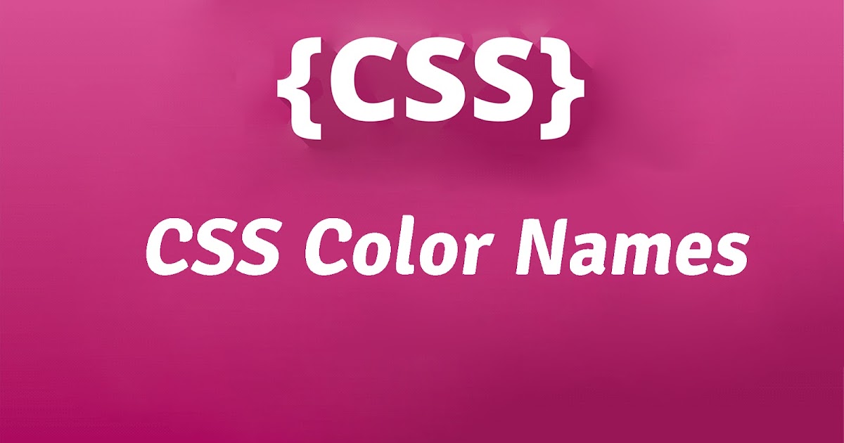 CSS Color Names