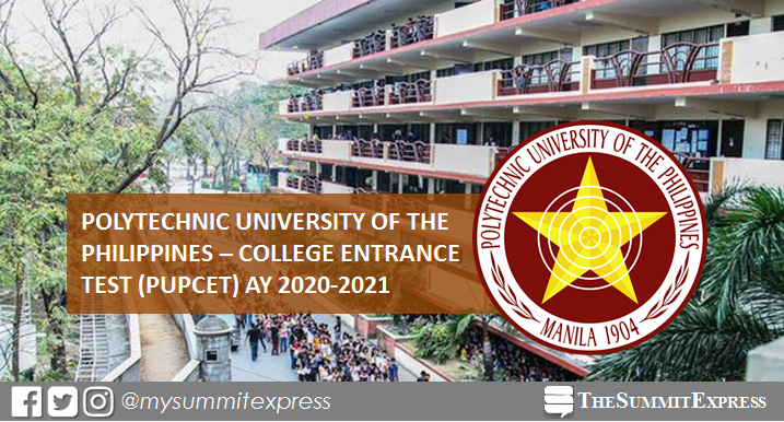 PUP College Entrance Test (PUPCET) AY 2020-2021 online application ...