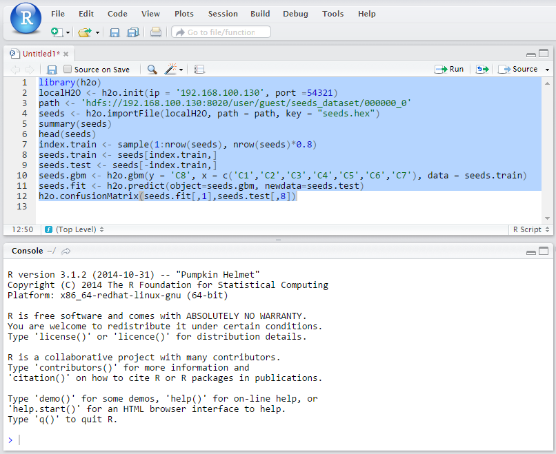 A Saucerful of Data: Machine Learning with H2O on Hadoop
