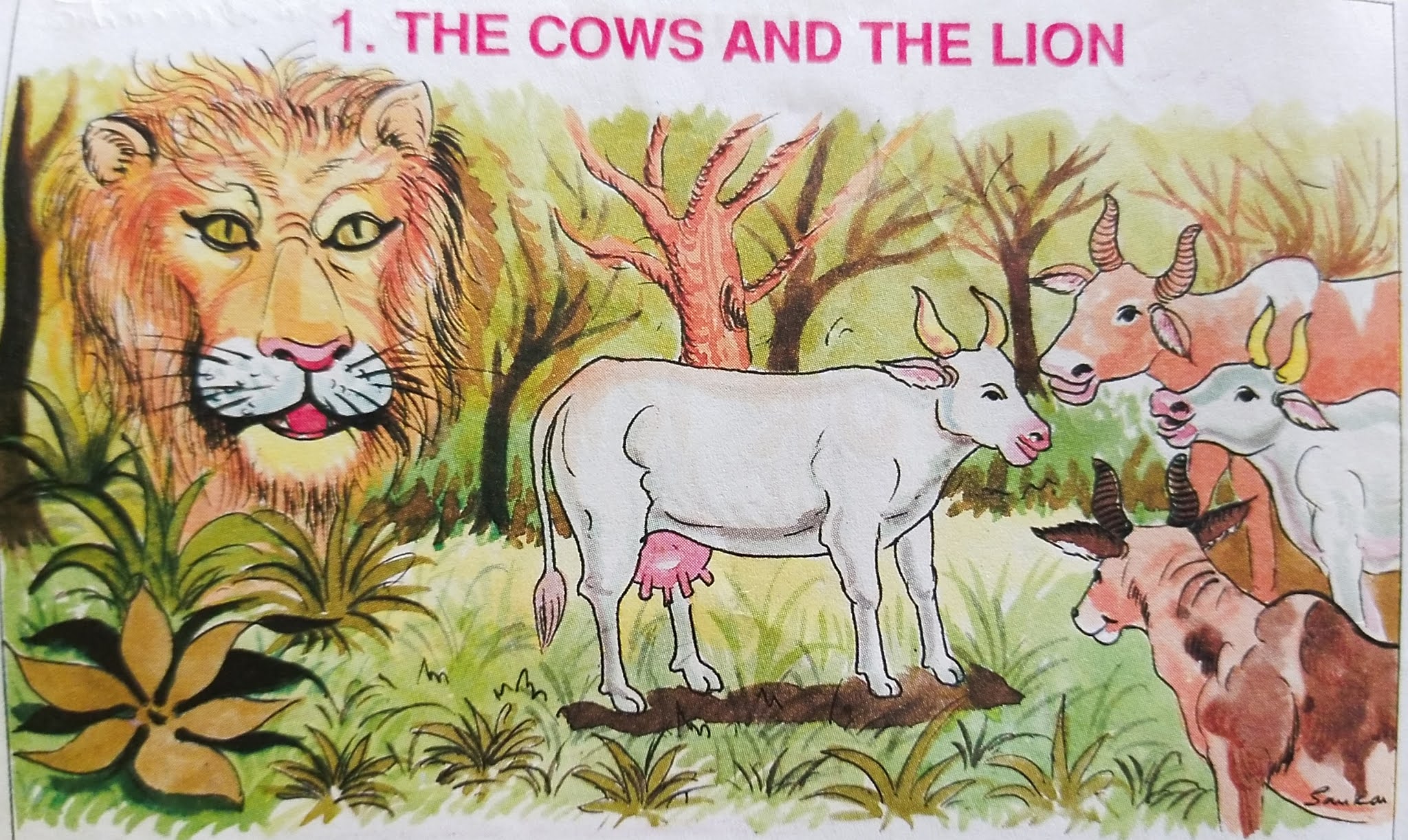 Lasya Stories: The cows and the lion | in english