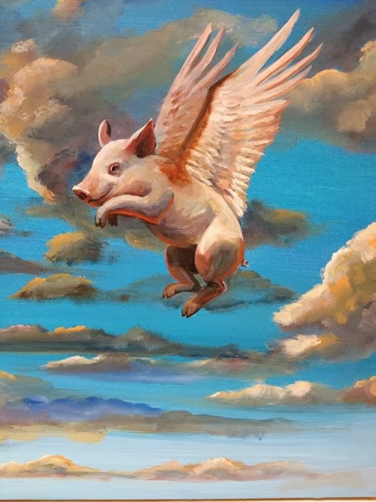 Flying Pig Drawing