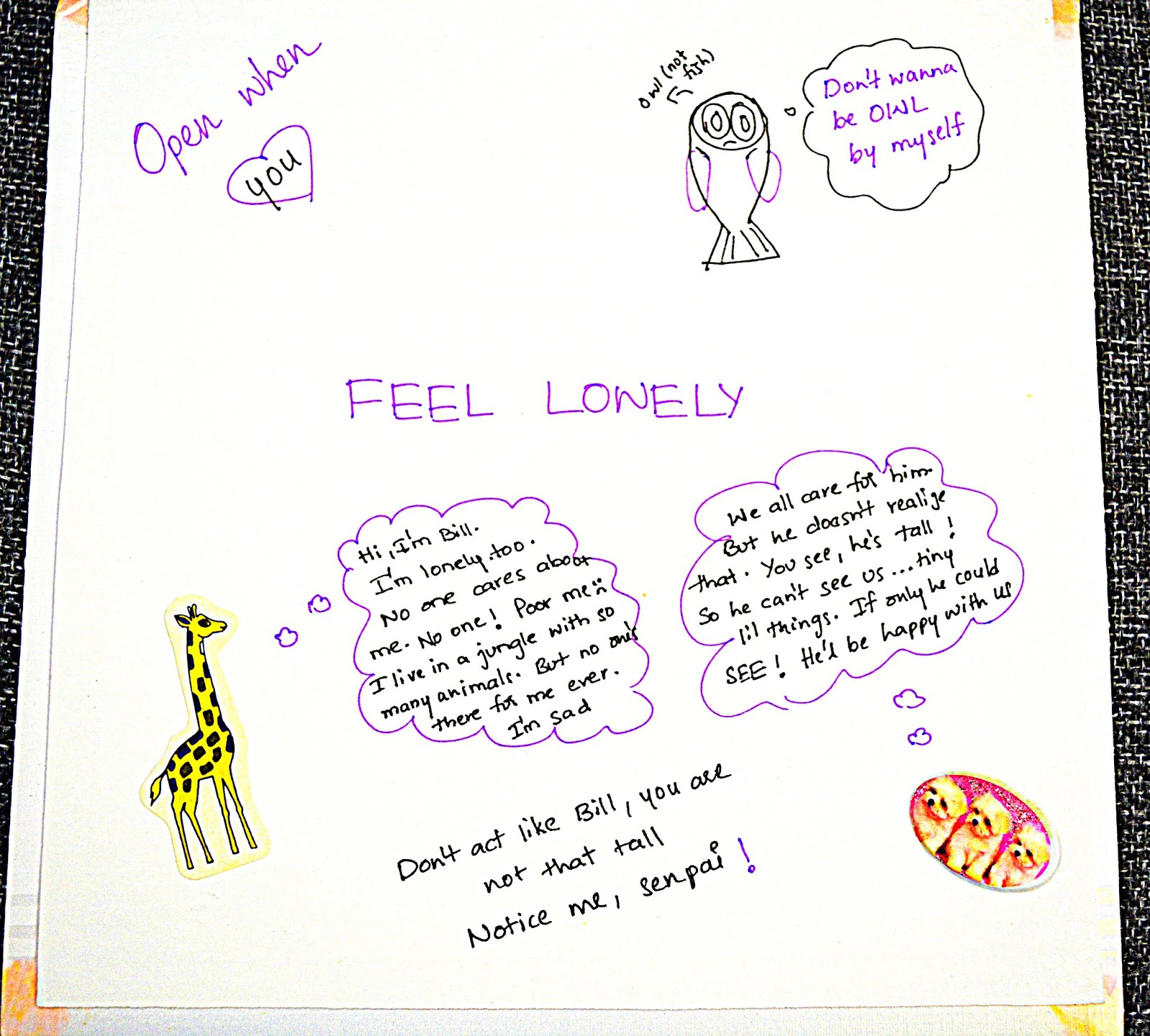 Open When You Feel Lonely - Open When Letters