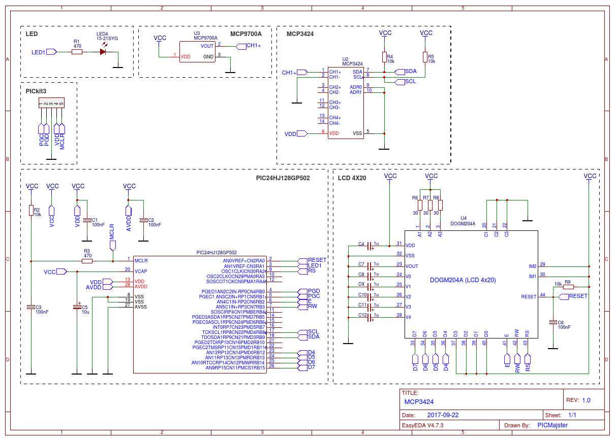 Mikrokontrolery PIC: MCP3424 + MCP9700A - zabawa z przetwornikiem 18 ...