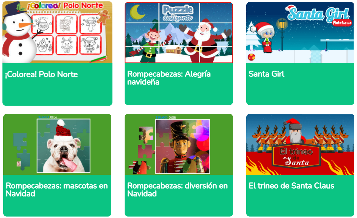 JUEGOS INTERACTIVOS DE NAVIDAD