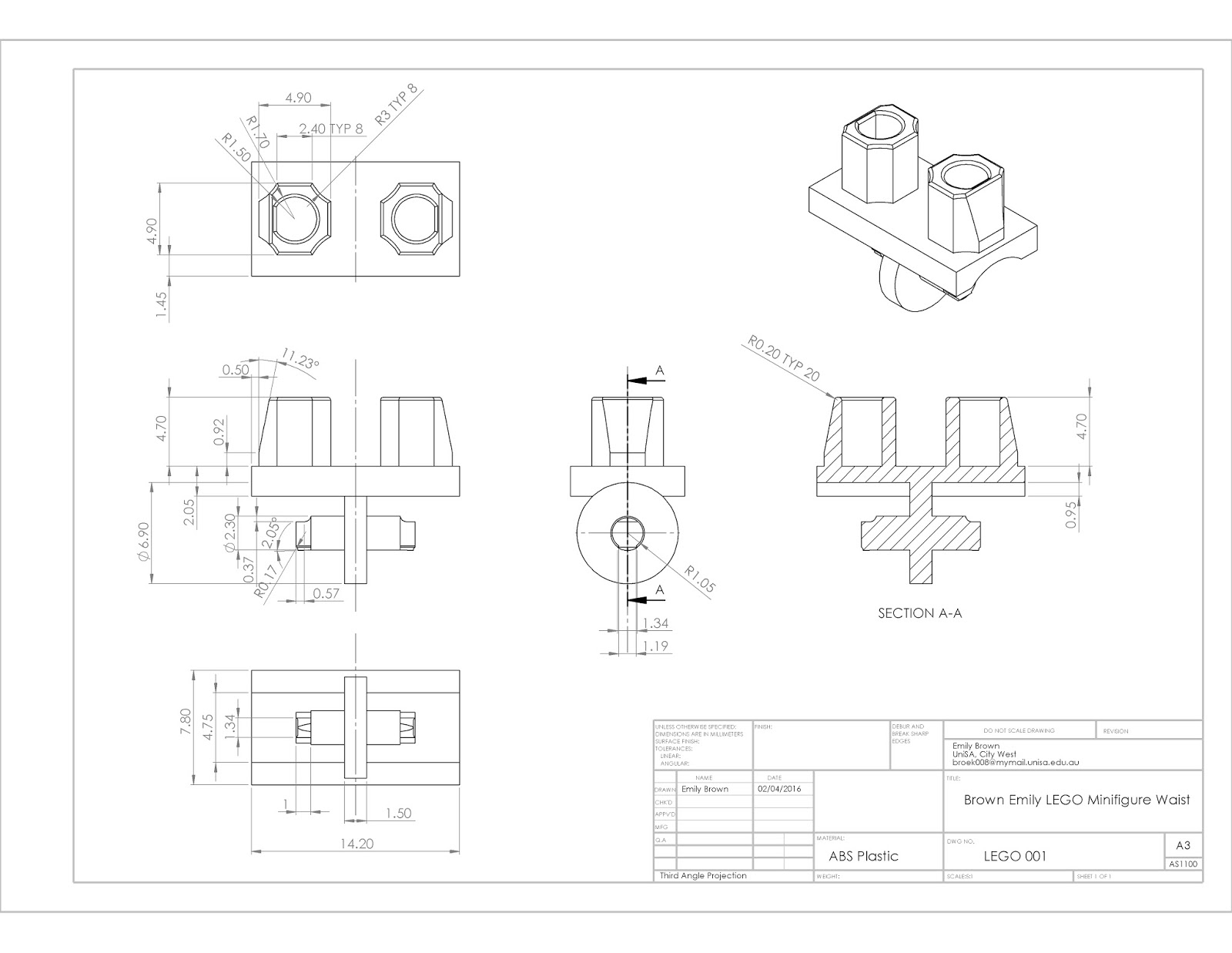 Computer Modelling: Technical Drawing: Part and Assembly Drawings