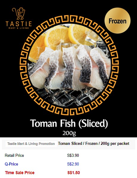 Sliced Toman Fish 200g Selling For $1.50 (U.P. $3.90) ~ All Singapore Deals