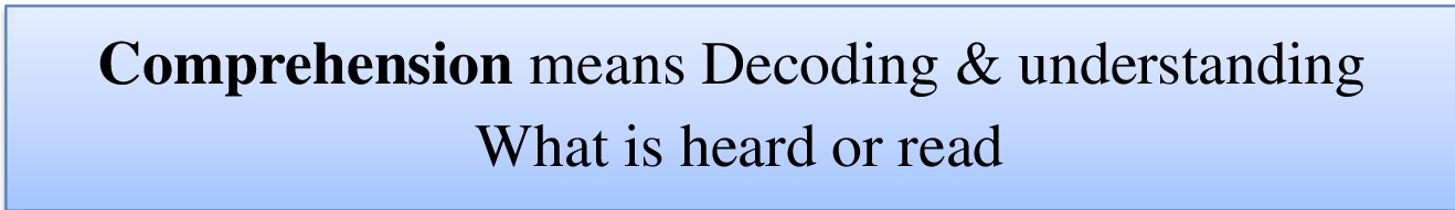 Lesson Planning of Comprehension (Decoding & Understanding) what is ...
