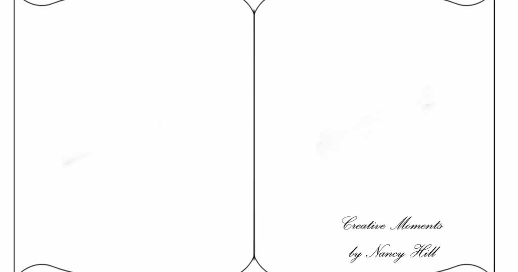Creative Moments by Nancy Hill: Book Card Template