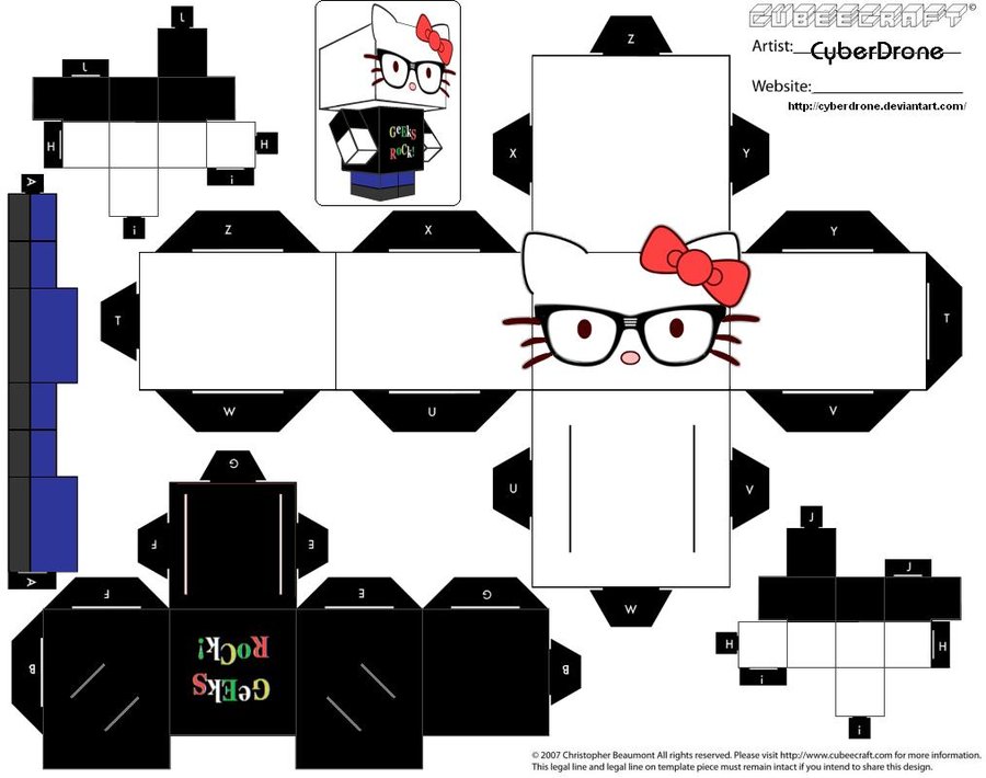 Santa Clara Artesanato: Papercraft Hello Kitty