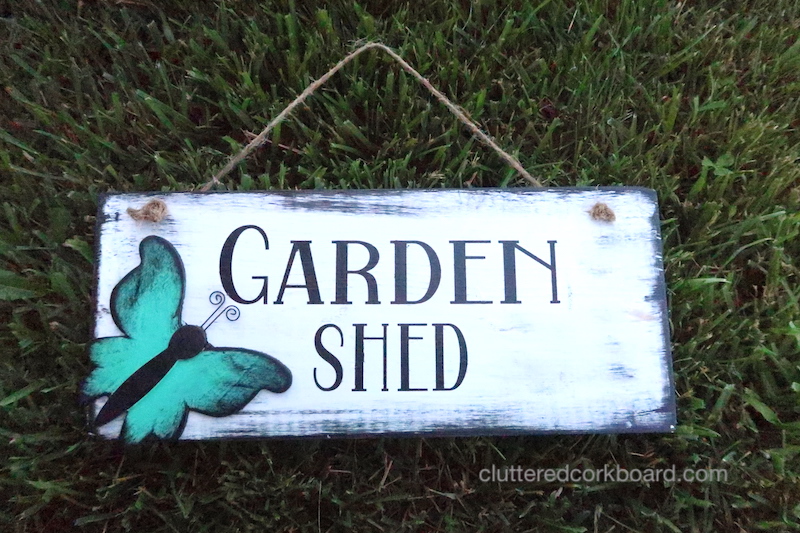Making a Garden Shed Sign / Simple Budget Friendly DIY - Cluttered ...