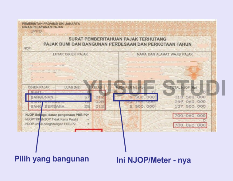 Mengisi NJOP/Meter KIP Kuliah 2021 - Yusuf Studi