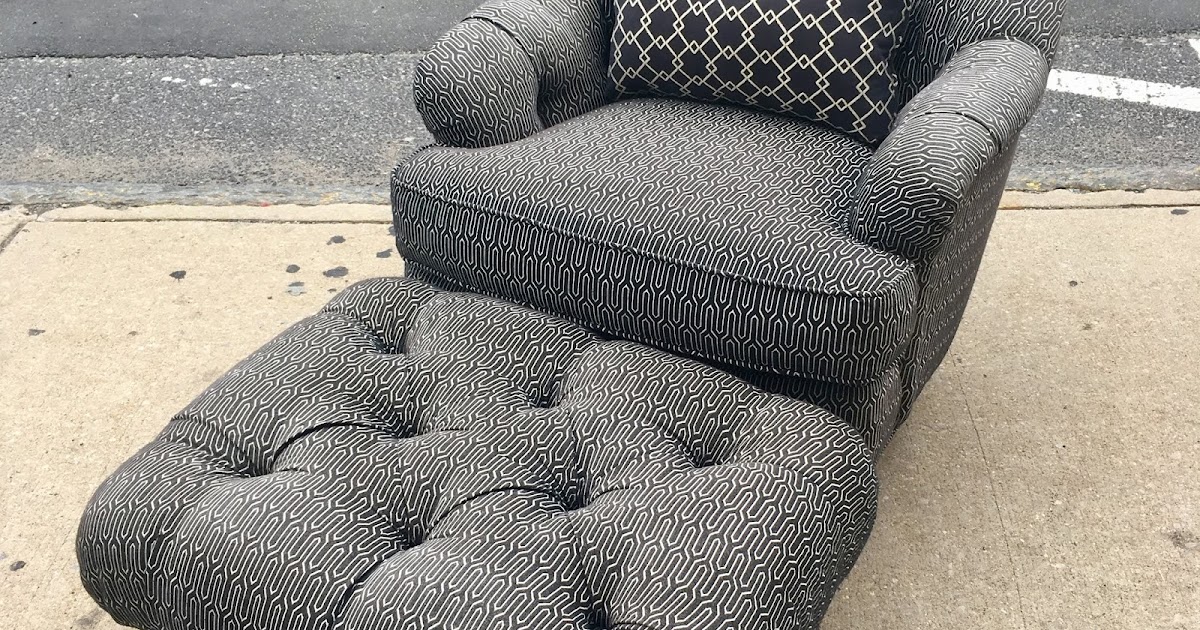 Uhuru Furniture & Collectibles: Tufted Pattern Armchair & Ottoman Set ...