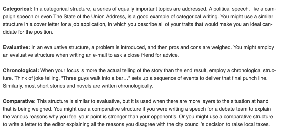 ABC..Z: Six Logical Writing Structures📚 Read English