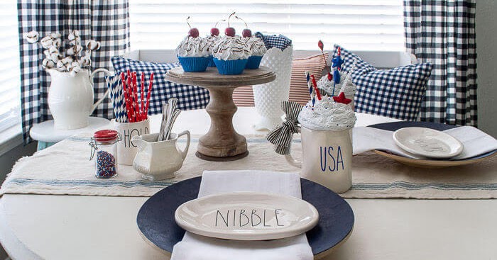 Ideas for Decorating a Patriotic Summer Tablescape | DIY Beautify ...