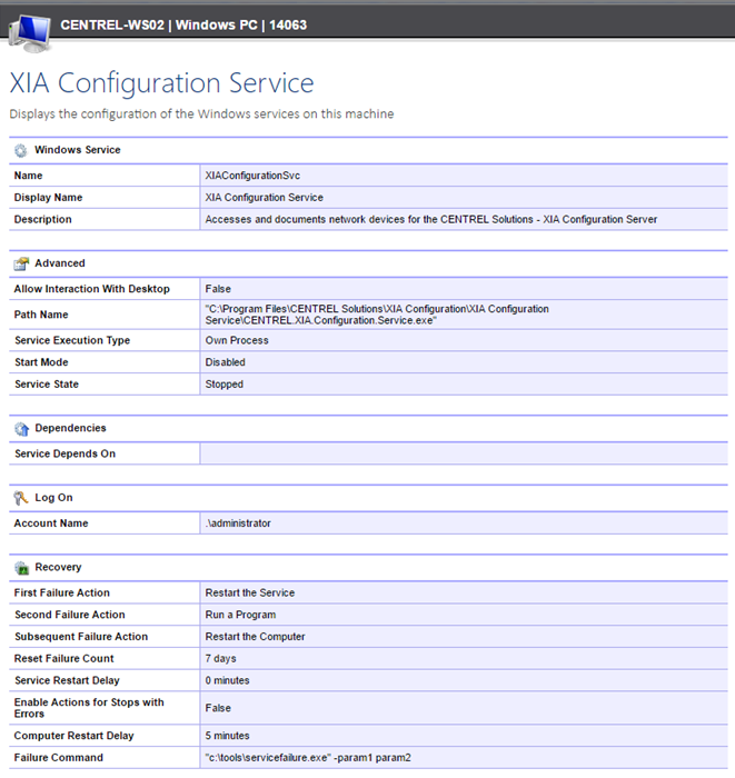 Audit and Document your Windows Services Settings