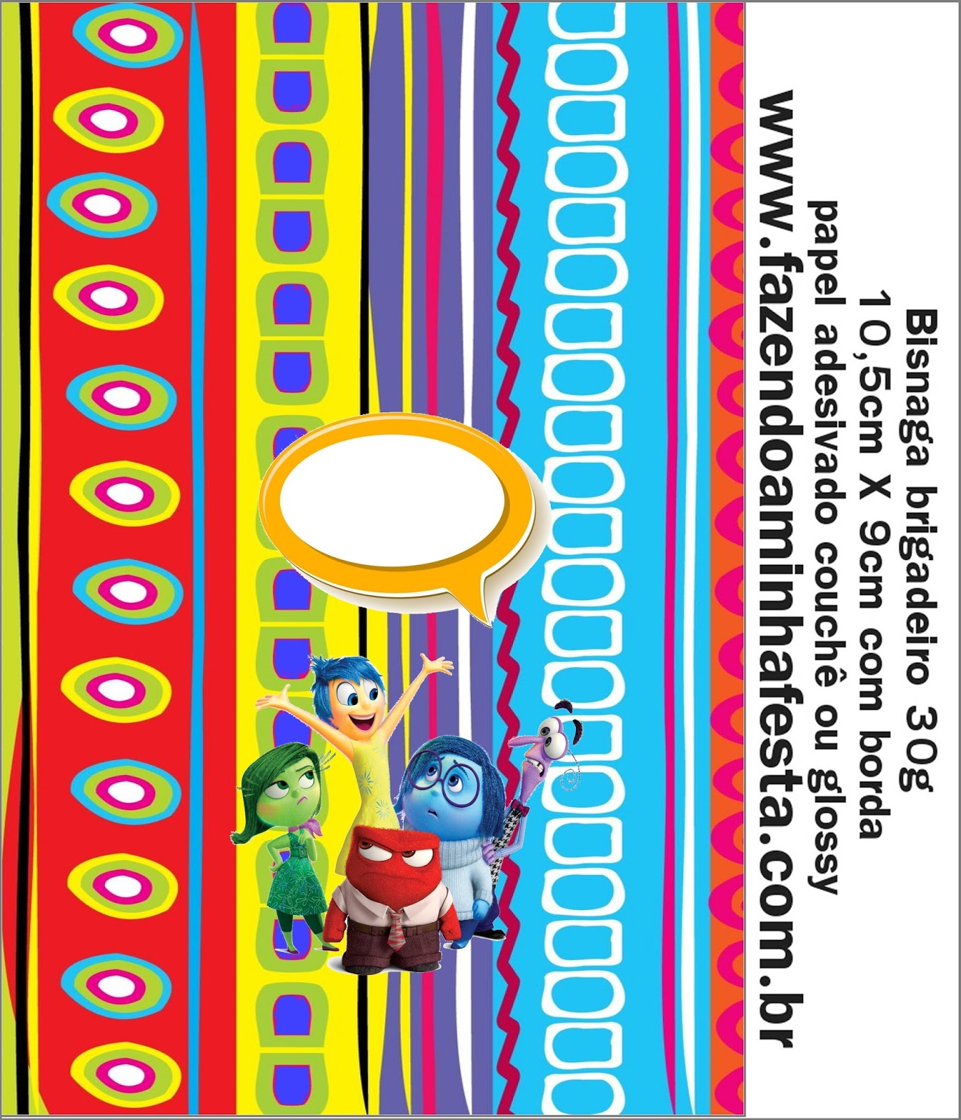 Birthday of Inside Out: Free Printable Candy Bar Labels. - Oh My Fiesta ...