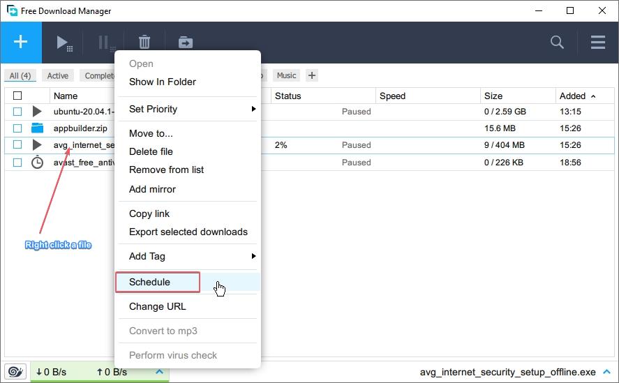 Free Download Manager 6 - Recommended settings