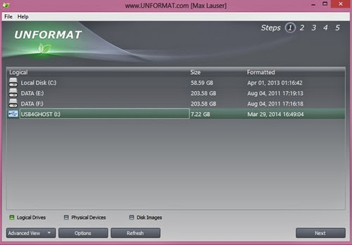 Khôi phục dữ liệu đã format đảm bảo thành công 100% bằng Active Unformat - Kỹ Năng Công Sở