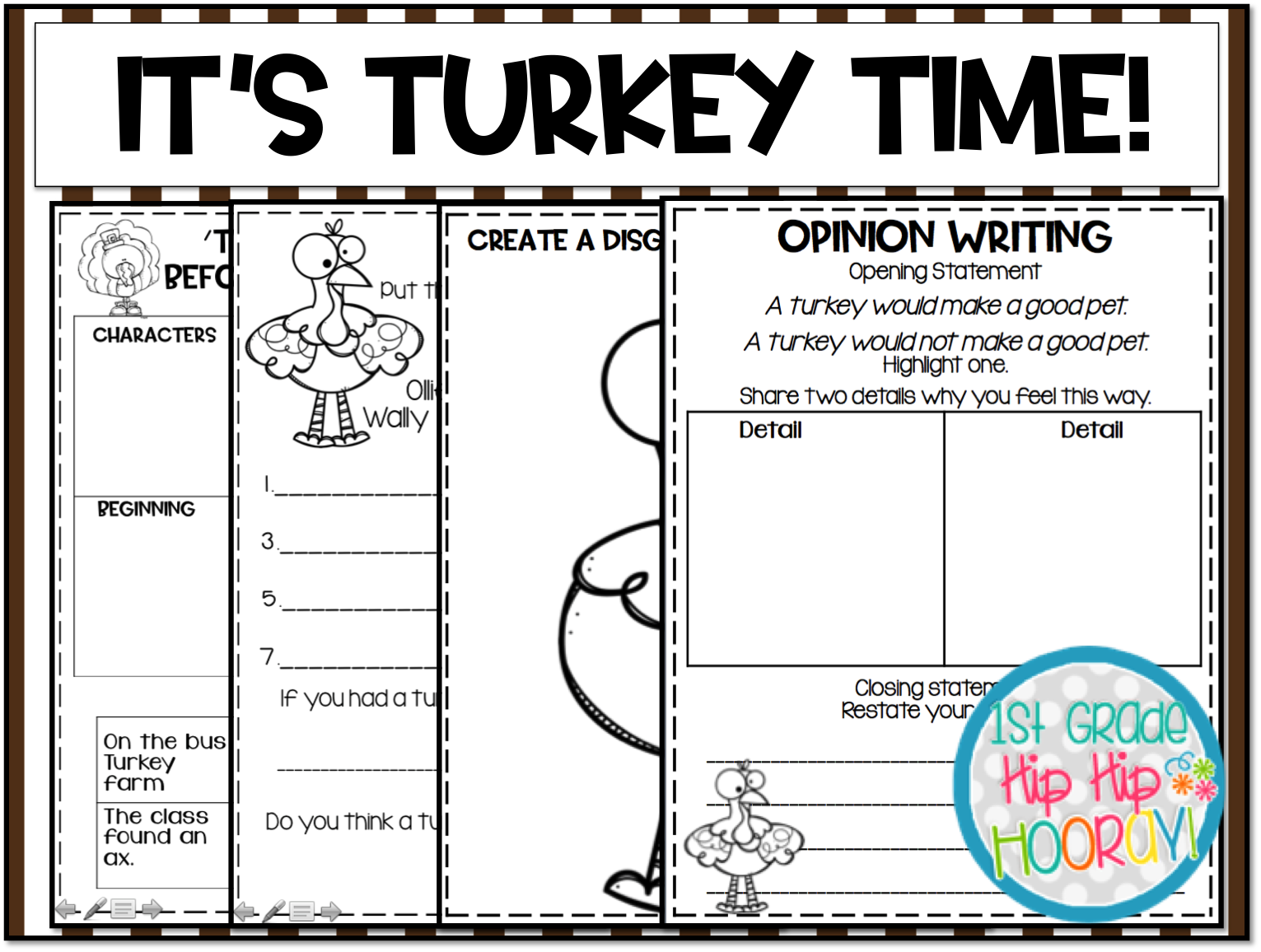 1st Grade Hip Hip Hooray!: It's turkey time so...let's talk turkey!