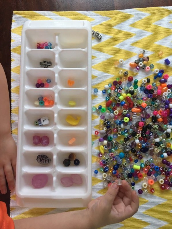 The Nolte Fam: Bead Sorting for Toddlers