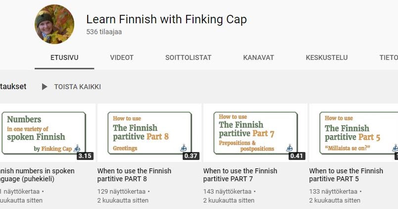 5 YouTube channels that help you learn Finnish - Random Finnish Lesson
