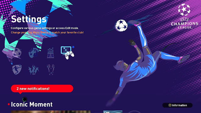 PES 2021 - UEFA Champion League Menu Mod