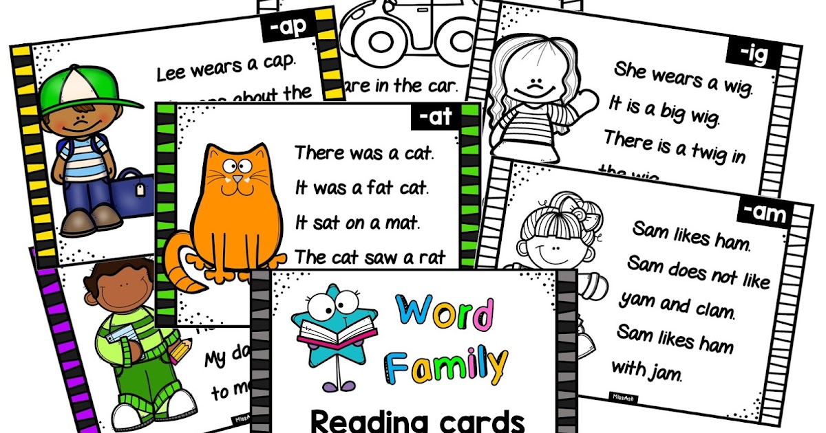 ASH THE TEACHER: WORD FAMILY READING CARDS & WORD FAMILY READING AND ...