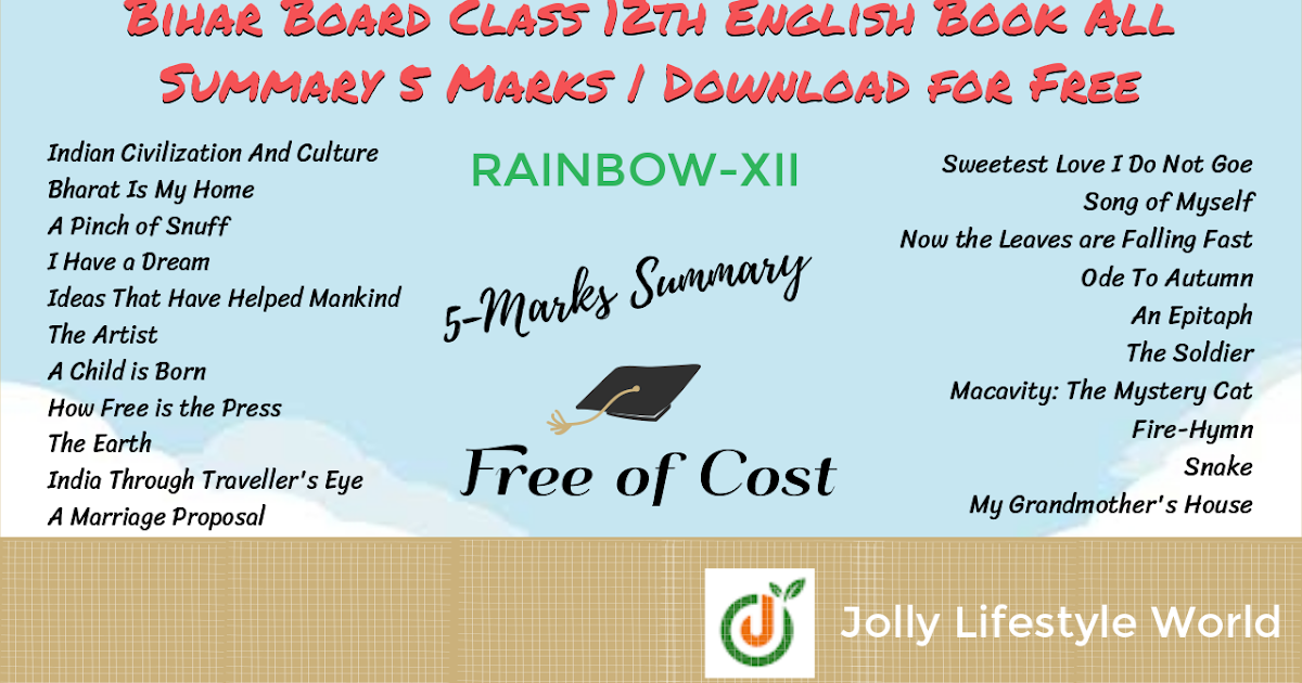 Bihar Board Class 12th English Book All Summary 5 Marks Download For Free bihar-board-class-12th-english-book-all-summary-5-marks-download-for-free