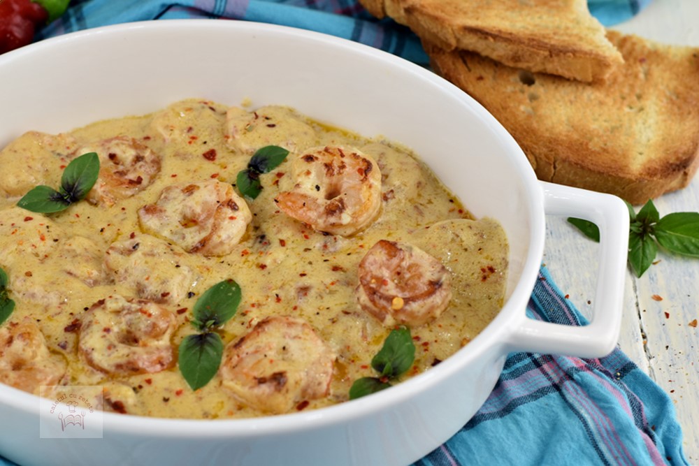 Creveti in sos de parmezan - CAIETUL CU RETETE