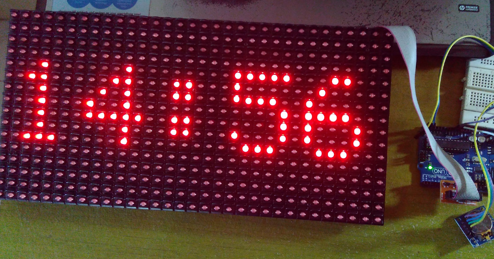 Project I 19 Digital Clock Using Led Matrix P10 Module Arduino Based Basic Arduino Tutorial