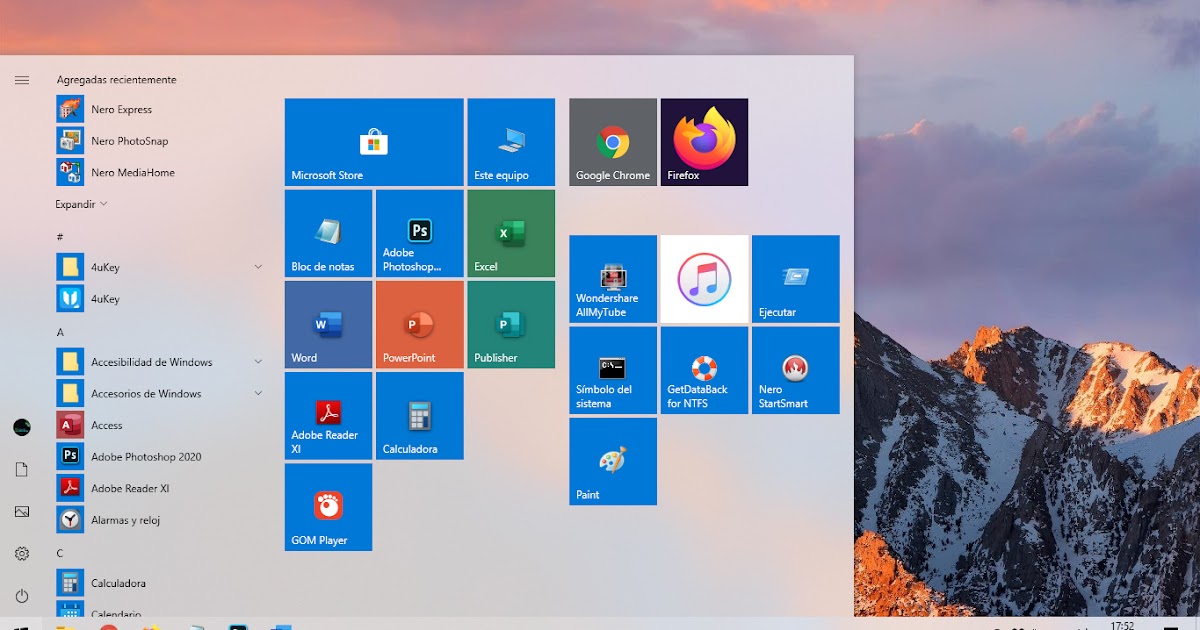 8 Escritorio de Windows 10