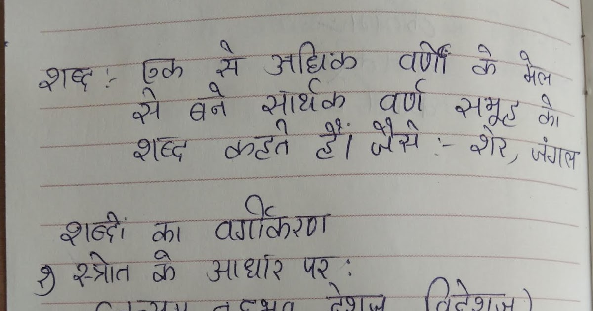 Hindi -Shabd aur Pad