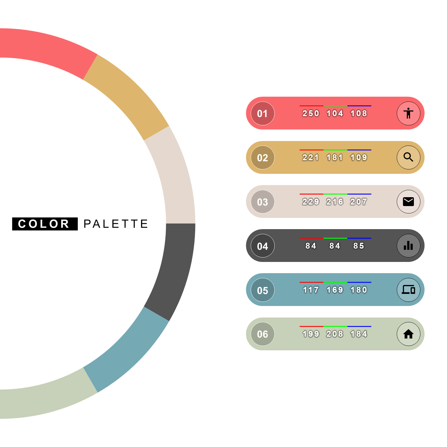 Color Palette 006 - PowerPoint Free