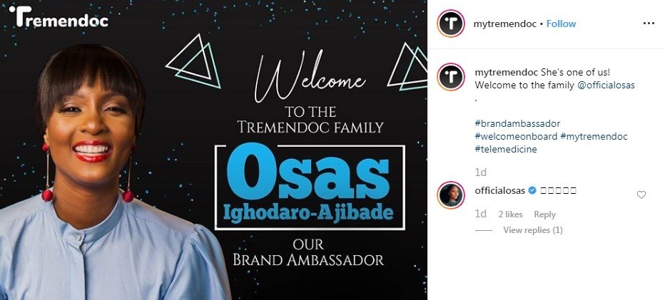 Tremendoc Unveils A Doctor-on-Demand App, Osas Ighodaro as New ...