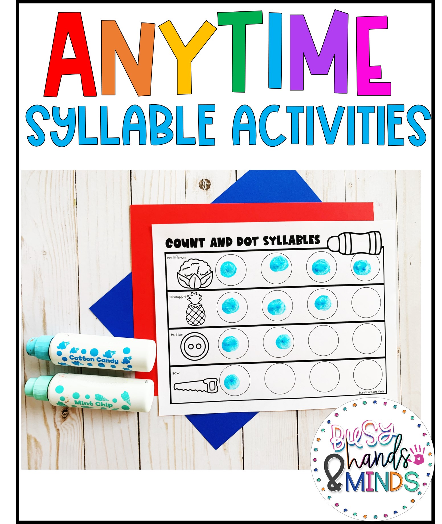 Anytime Syllable Centers and Activities | Busy Hands and Minds