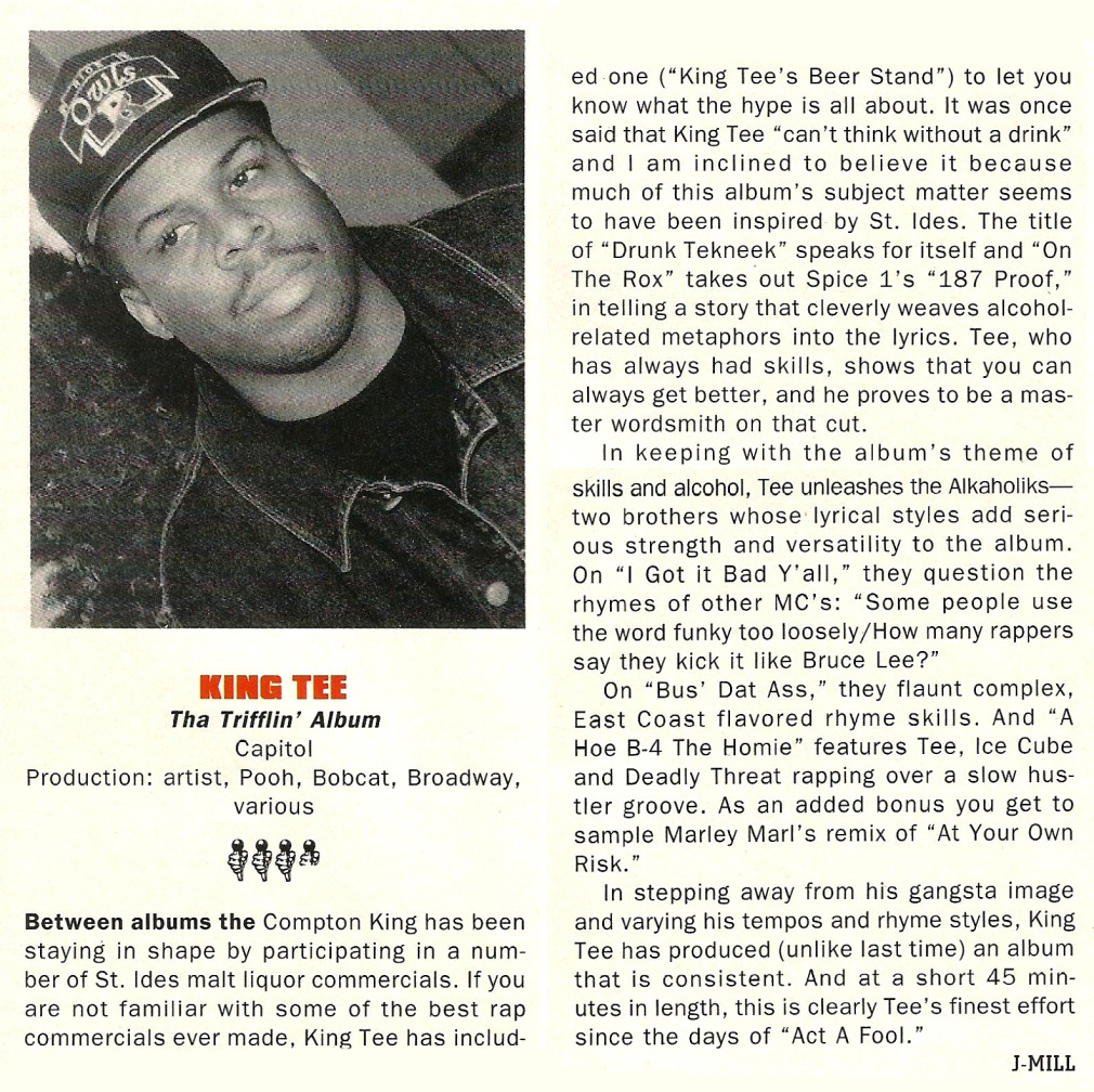 Hip-Hop Nostalgia: King Tee "Tha Trifflin' Album" (January 26, 1993)