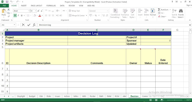 Project Management Template Excel