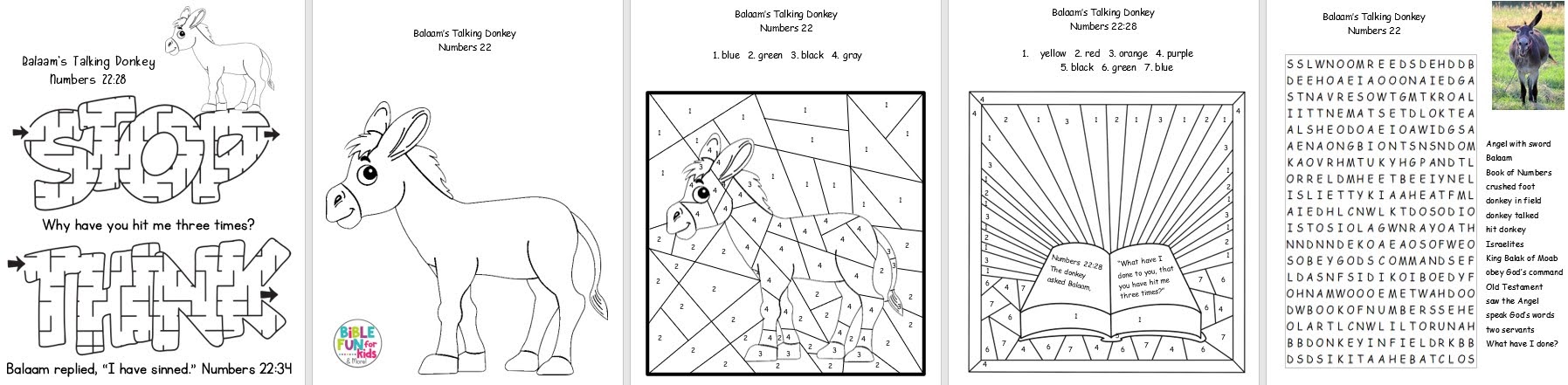 The Donkey that Talked to Balaam | Bible Fun For Kids